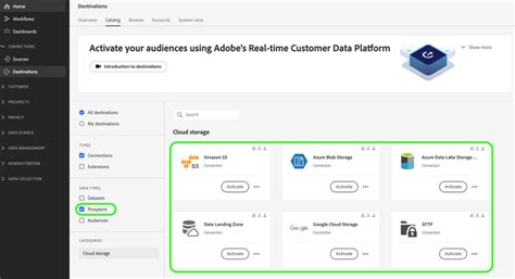 대상에 대한 잠재 고객 활성화 Adobe Experience Platform