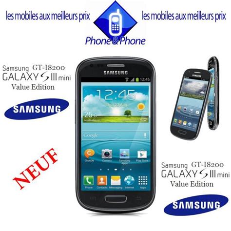 Samsung Galaxy S3 Mini I8200 Bleu New Edition Cdiscount Téléphonie