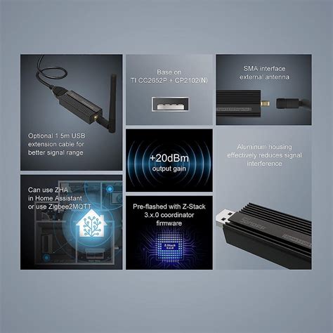 Zigbee 3 0 Usb Dongle Plus Ti Cc2652p Coordinateur Universelle Usb