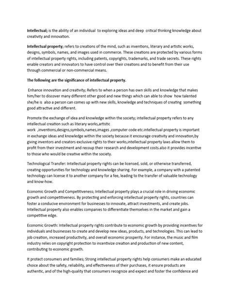 Intellectual Property Pdf Intellectual Property Invention