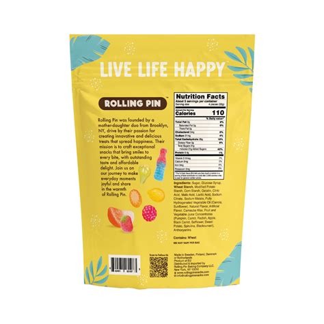 Sweet And Sour Summer Mix Gummy Swedish Candy 5 2 Oz Rolling Pin Snacks