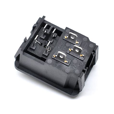 Buy Oiyagai Pcs IEC C Inlet Module Connector Male Power Socket W Rocker Switch AC V A