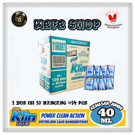 Promo So Klin Liquid Power Clean Action Kemasan Jumbo Sachet 48 Ml