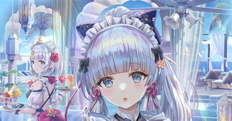 Artpixiv — 原神 リゾートメイドに挑戦する綾華ちゃん Torinoのイラスト Pixiv