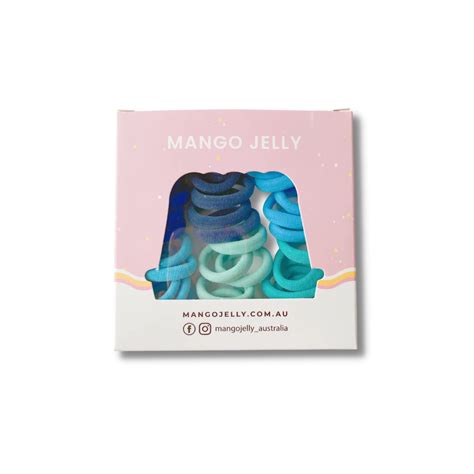 Metal Free Hair Ties Boxed Aqua