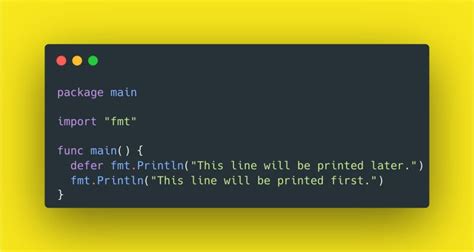 ‘defer is a special keyword in golang where it delays the execution of