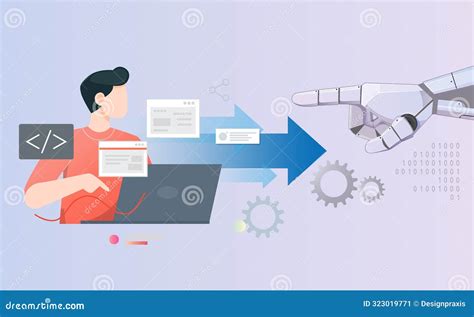 Automation Impact On Software Development Process Illustration Stock Illustration