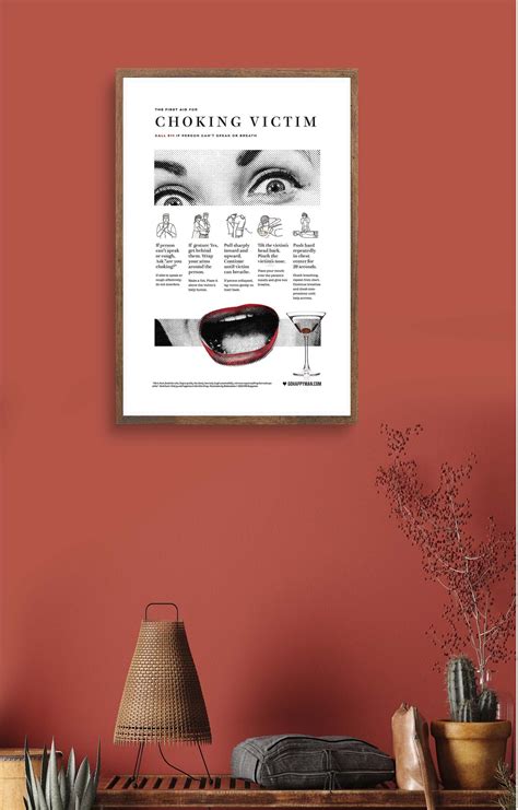 Choking Victim Poster, Modern, Choking Poster, Choking First Aid, Choking Sign, CPR Poster ...