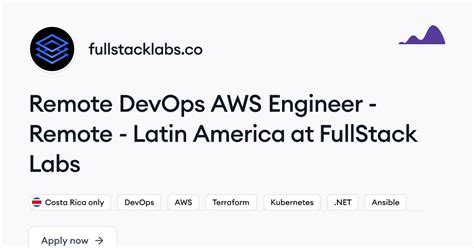 Himalayas On Linkedin Remote Devops Aws Engineer Remote Latin America Job At Fullstack Labs