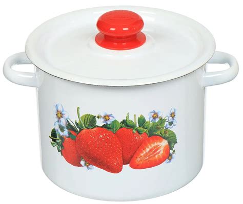 Купить СтальЭмаль кастрюля Клубника садовая С1612*59 сталь 3.5 л в ...