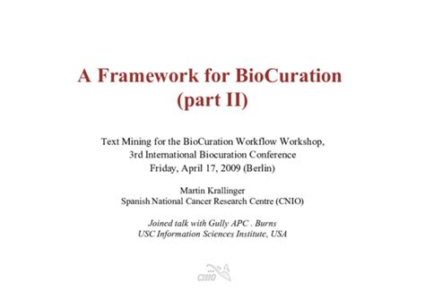 Pdf A Framework For Biocuration Workflows Part Ii Martin