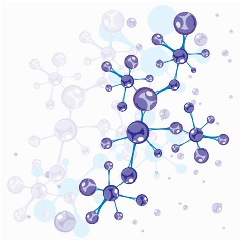 Connections Molecular Particles Set Royalty Free Vector