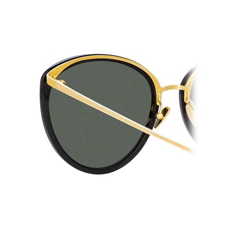 Linda Farrow Angelica Cat Eye Sunglasses In Black Lfl1019c6sun