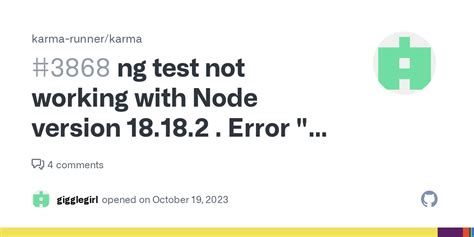 Ng Test Not Working With Node Version Error Cannot Read