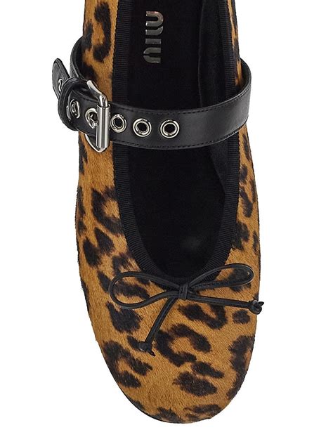 Miu Miu Leopard Ballerinas Miu Miu