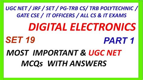 Tnset 2021 Nta Net 2021 Pg Trb Cs Digital Electronics Nta Net