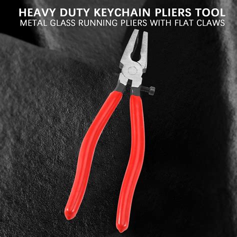 Heavy Duty Key Fob Pliers Tool Metal Glass Running Pliers With Flat