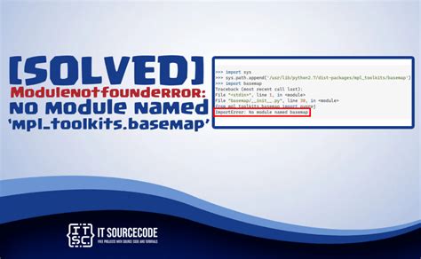 Modulenotfounderror No Module Named Mpl Toolkits Basemap