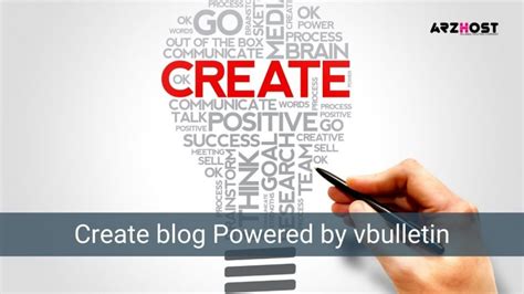 Create Blog Powered By Vbulletin Arz Host