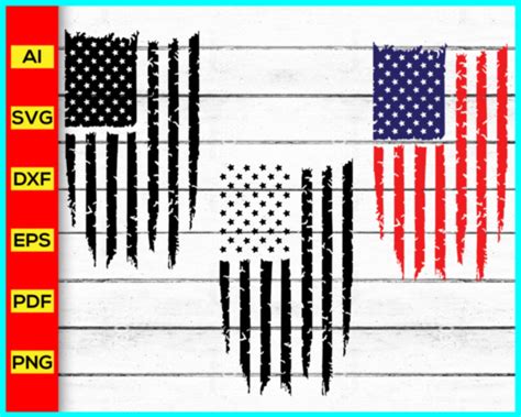Distressed American Flag Svg Distressed Us Flag Svg 4th Of July Svg