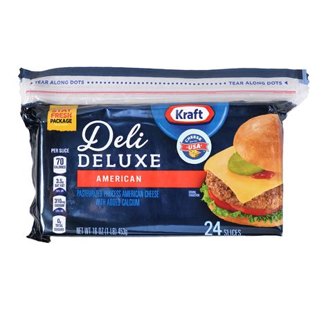 Kraft Deli Deluxe Cheese Slices American 453 G Online At Best Price