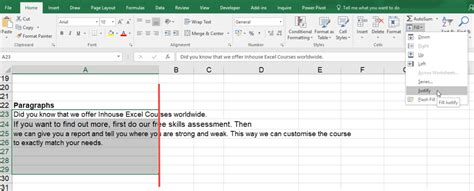 Create Paragraphs Within An Excel Cell Online Excel Training