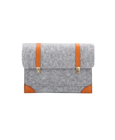 Felt Leather Laptop Document Pouch Happybird