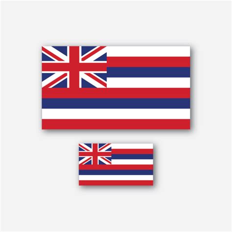 Hawaii Flag Sticker Metal The Brand