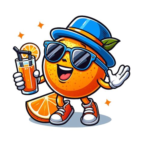 Happy Orange Cartoon Character Vector Premium Ai Generated Vector