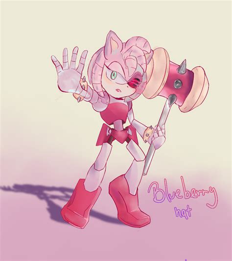 Artstation Rusty Rose Amy Rise Sonic Prime Fanart