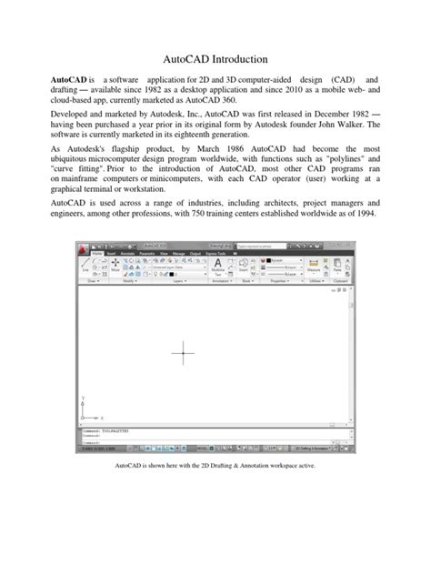 autocad intro pdf auto cad autodesk