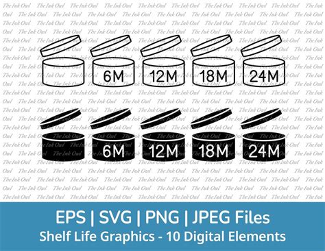 Product Shelf Life Svg Icon Vector Clipart Outline And Stamp Silhouette Graphics Fresh