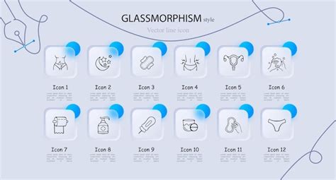 Premium Vector Set Of Icons Representing Menstruation And Feminine