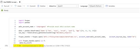 How To Connect To Secondary Azure Data Lake In Synapse Via Fsspec