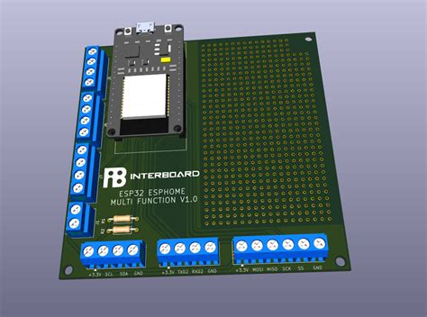 🧑‍🔧 Esp32 Esphome Multi Function Pcb Gerber・ 3d File For Electronics Pcb・cults
