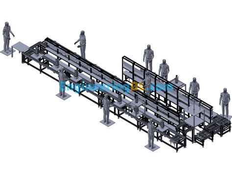 Motor Assembly Line Motor Stator Rotor Housing Assembly Line 3d