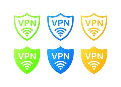 Premium Vector Vpn Flat Color Secure Vpn Vector Icons