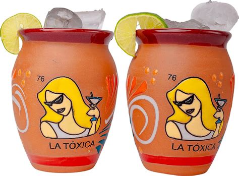 Amazon ELTRICOLOR Cantaritos De Barro Mexicanos Set Of 2
