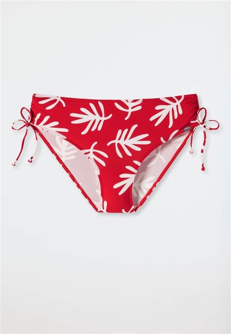 Midi Bikinislip verstellbare Seitenhöhen Korallen rot Mix Match