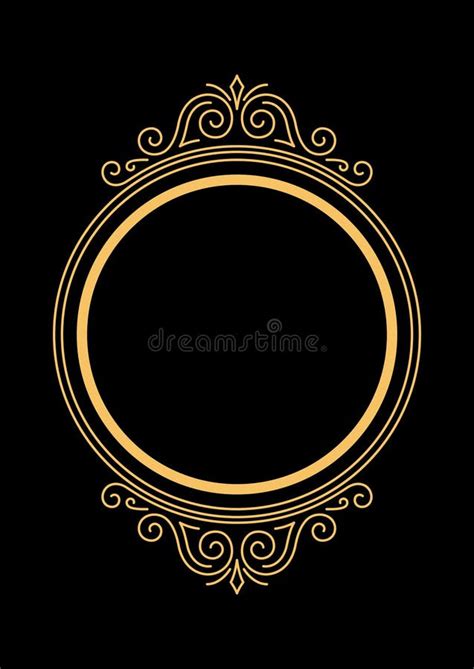 Line Curl Frame Modern Decorative Linear Background Stock Illustration