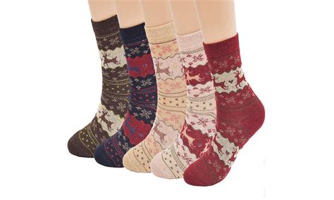 Up To 40 Off On 5 Pack Womens Wool Socks Wint Groupon Goods