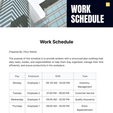 Work Schedule Template Edit Online Download Example Template Net
