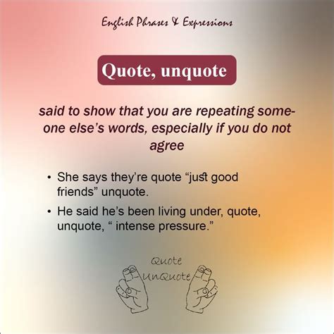 English Idioms And Phrases Quote Unquote Idioms And Phrases