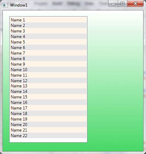 Alternate Row Color In Listbox In Wpf