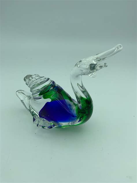 Vintage Murano Or Murano Style Made In Italy Crystal Art Glass Snail