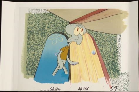 Anxious Original Animation Art Cel Spongebob Background
