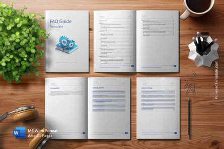 FAQ Guide Free MS Word Template Design And Layout Download Now PoweredTemplate Com