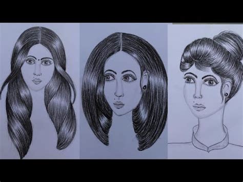 3 Easy Girl Drawing Ideas Part 1 Pencil Sketch Tutorials Art