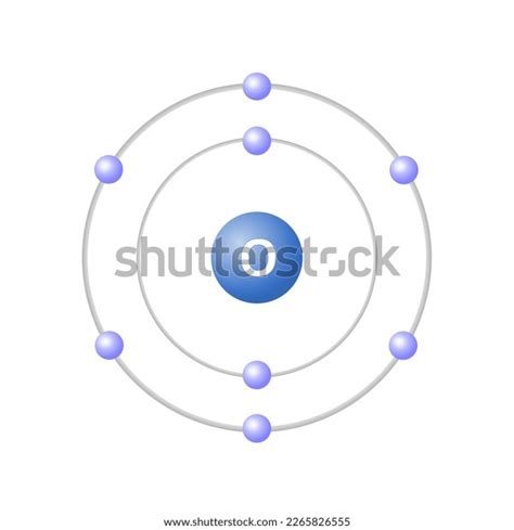 Oxygen Electron Structure Vector Illustration Stock Vector Royalty