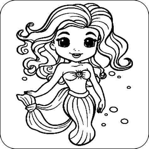 Hello Kitty Mermaid Coloring Pages
